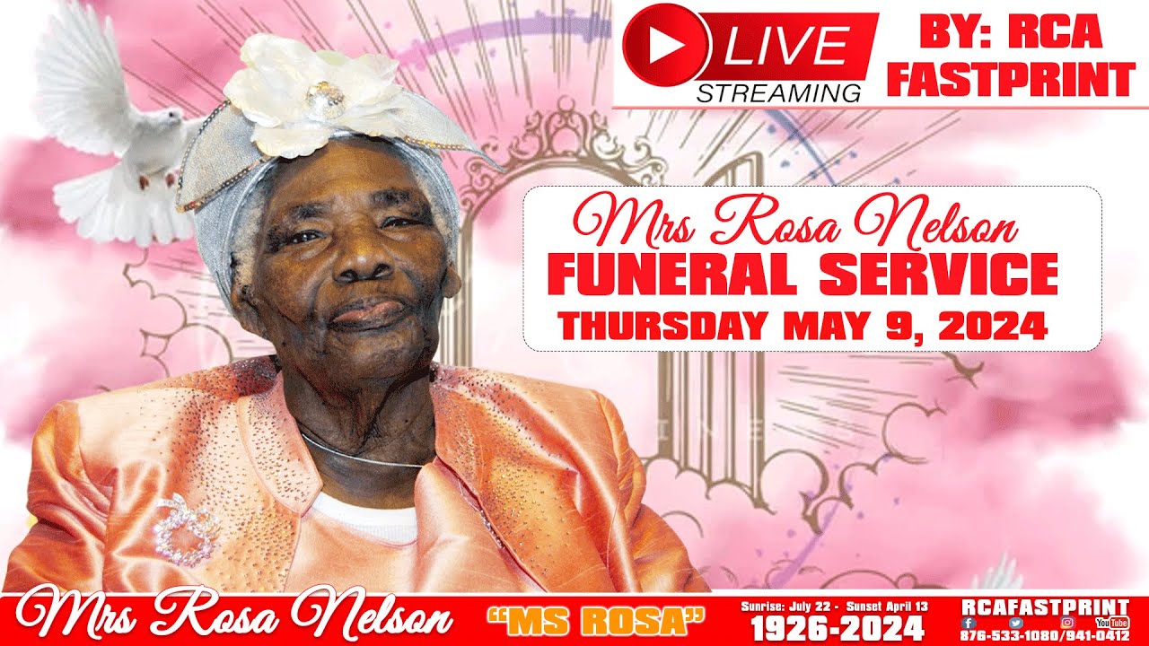 Mrs Rosa Nelson (Funeral Service) - YouTube