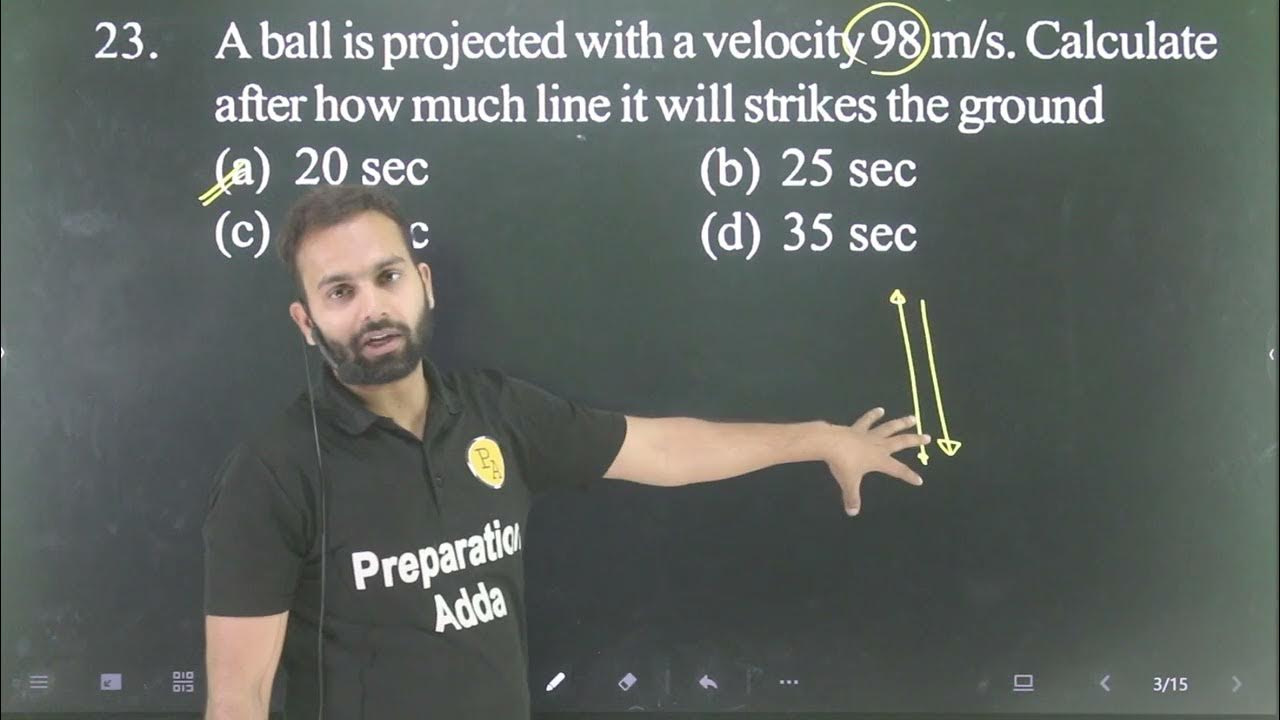 Q-23 Motion for 11th entrance for AMU : A ball is projected with a ...