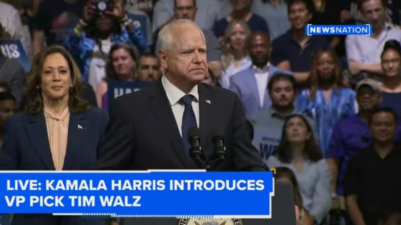 Kamala Harris introduces VP pick Tim Walz - YouTube