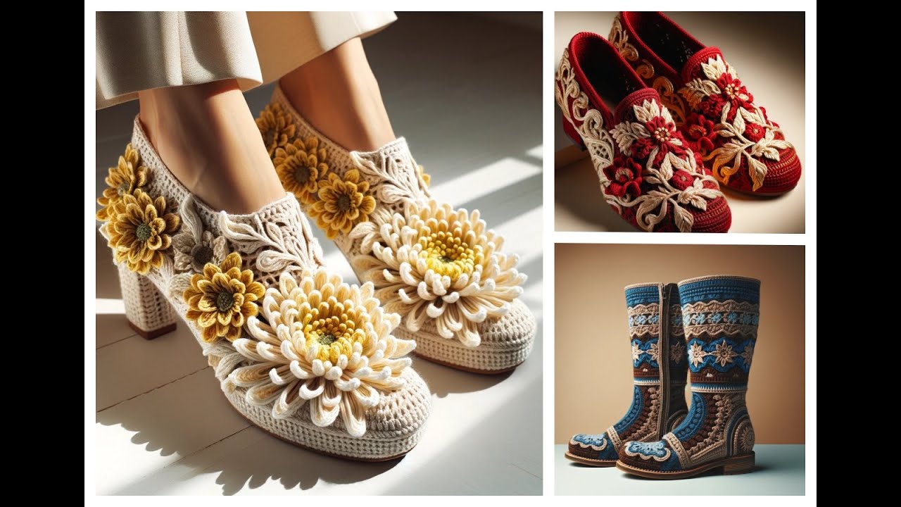 Hand Knitted Shoe Designs (Share Ideas)#crochet #knittingmodels #design ...