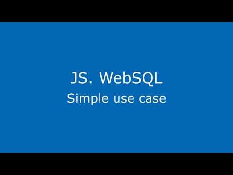 Web Sql javascript - YouTube