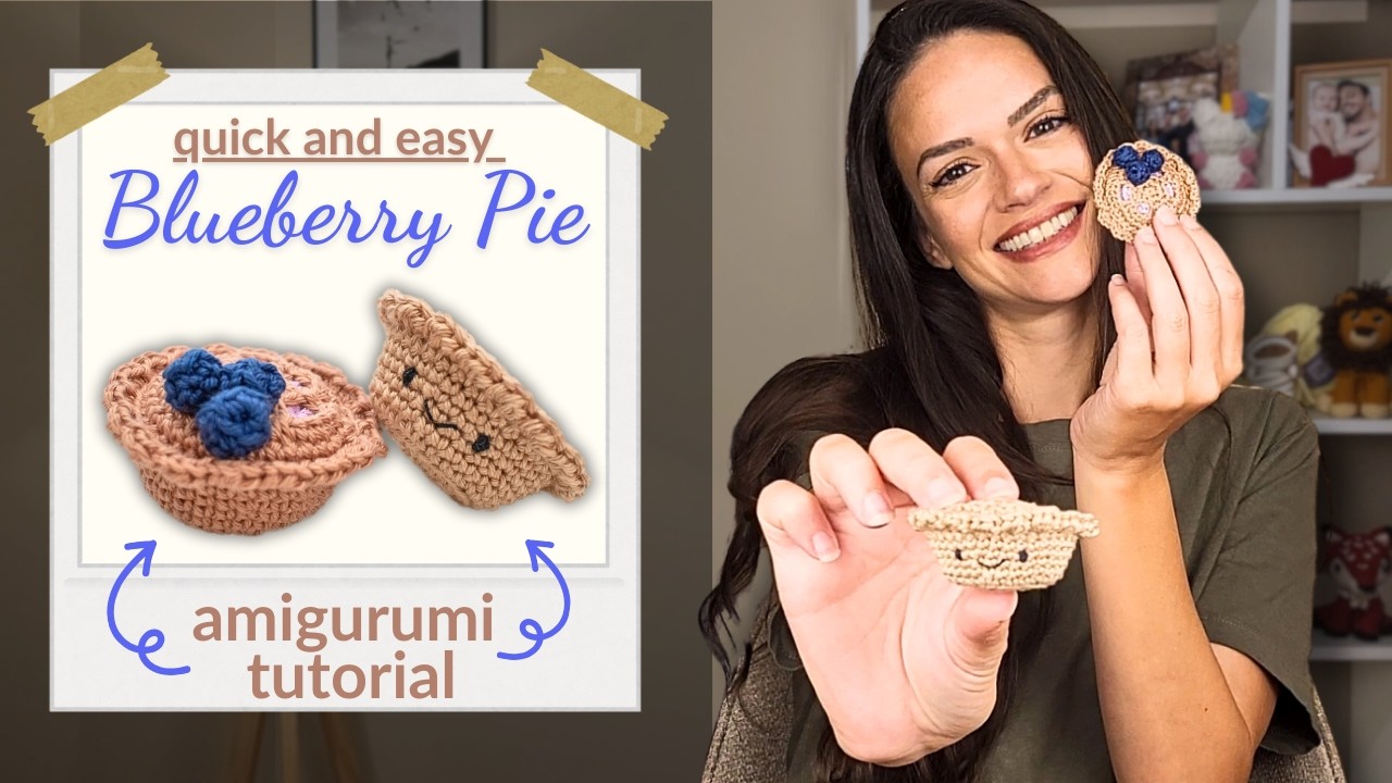 How to crochet a Blueberry Pie! Quick free amigurumi pattern for ...