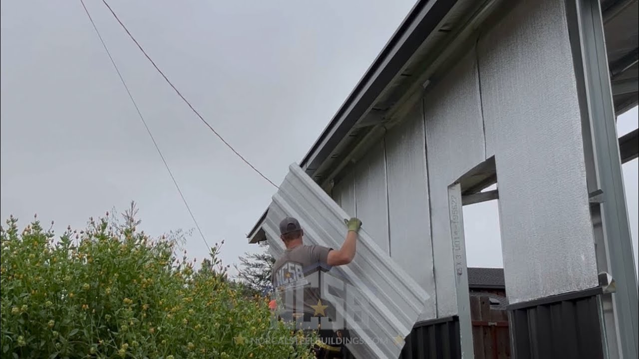 How To Wainscoting On Metal Building - YouTube