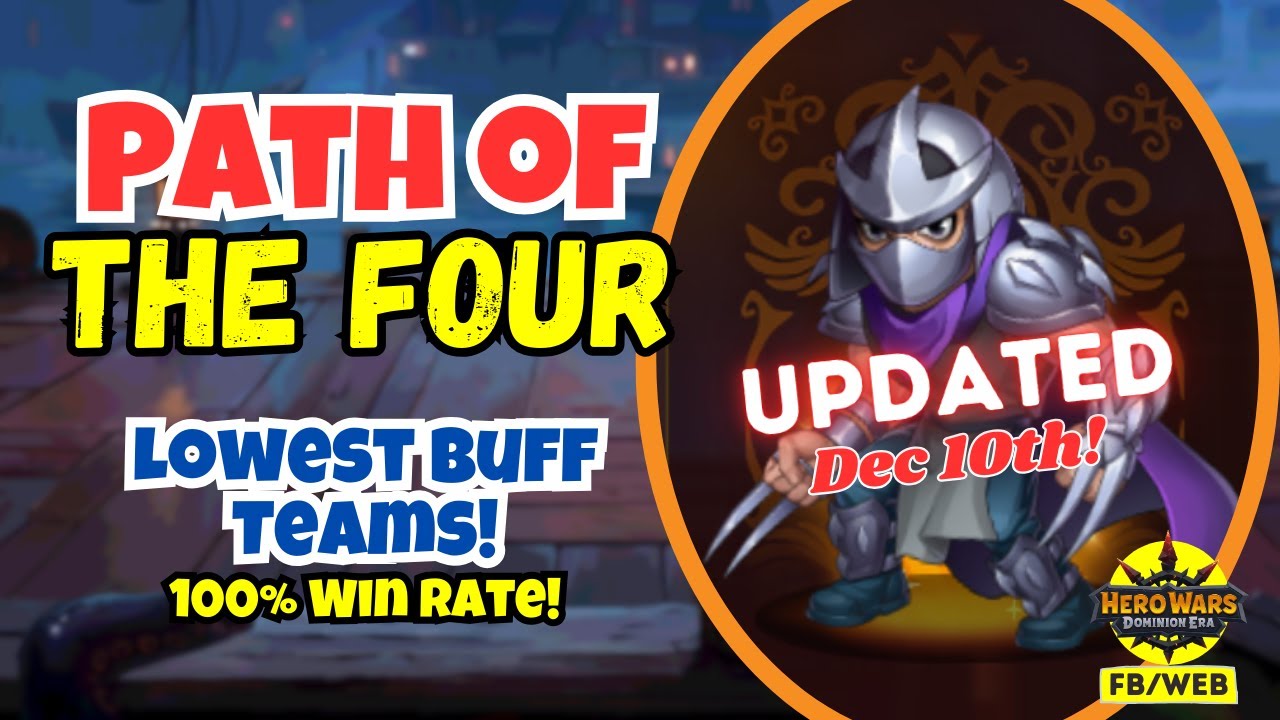 New Low Buff Teams! Path of the Four Hero Wars Ninja Turtles Dec 10th - YouTube