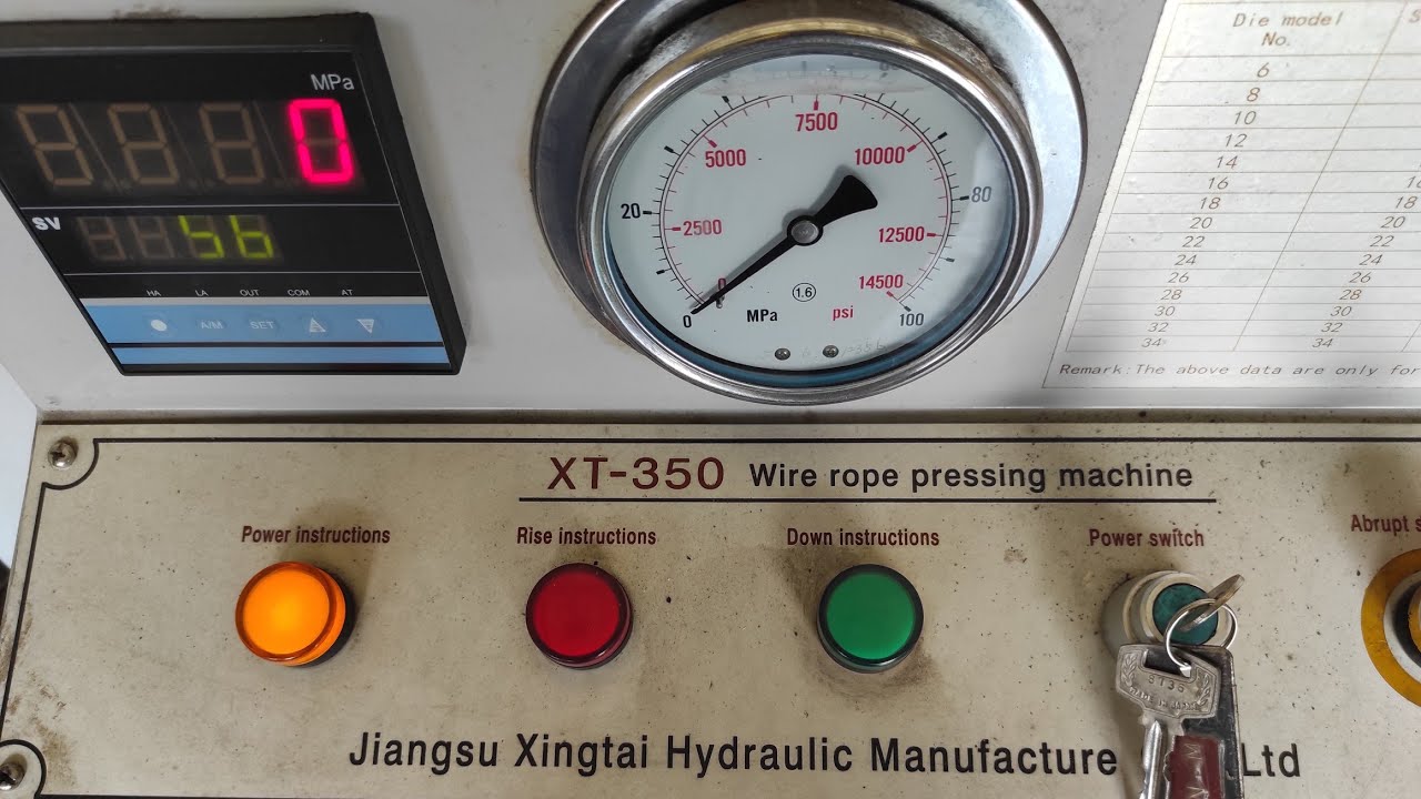 Wire Rope Pressing Machine | Mesin Press Sling 350 Ton#hydraulic # ...