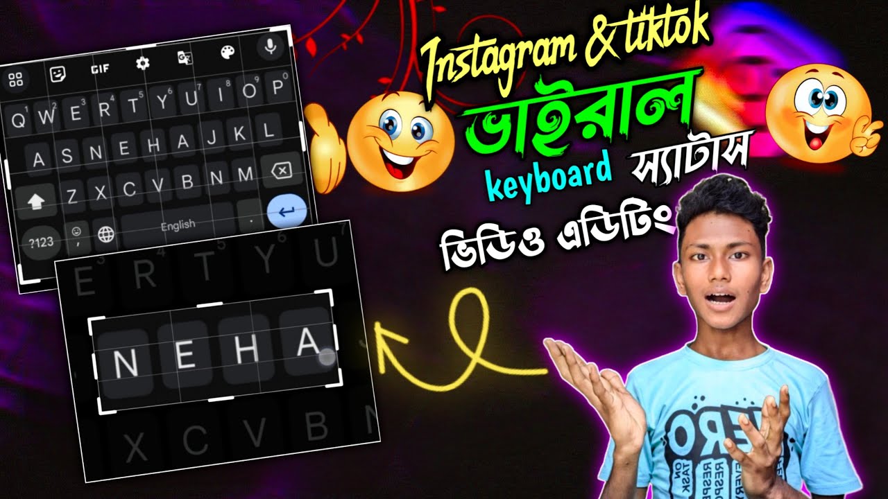 New viral keyboard name status video editing in inshort | tiktok ...