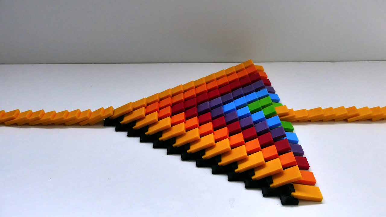 how to use 3D-printed pivot plates for dominoes - YouTube