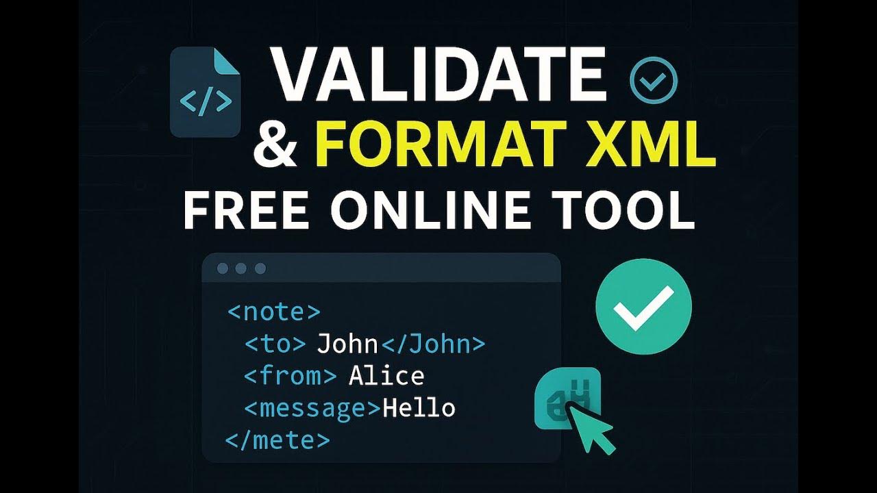 Validate and Format XML Online: Free XML Syntax Checker - YouTube