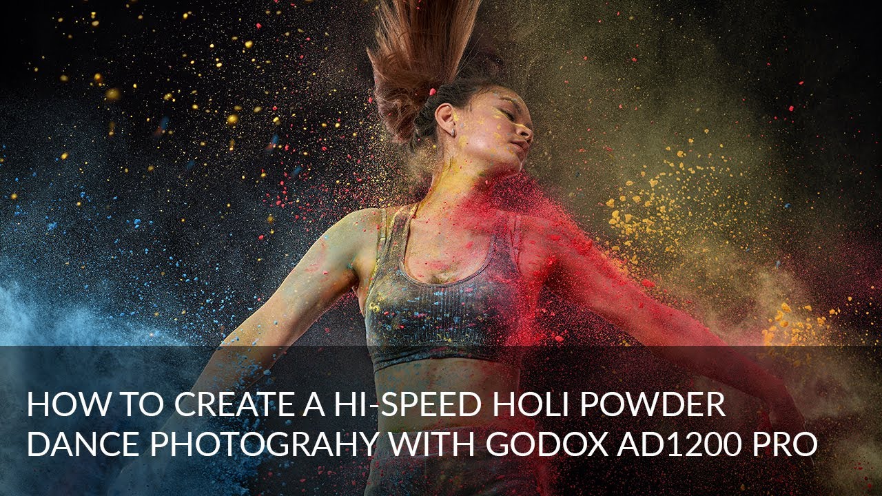 Hi-speed Powder Dance Photoshoot with Godox AD1200 Pro - YouTube