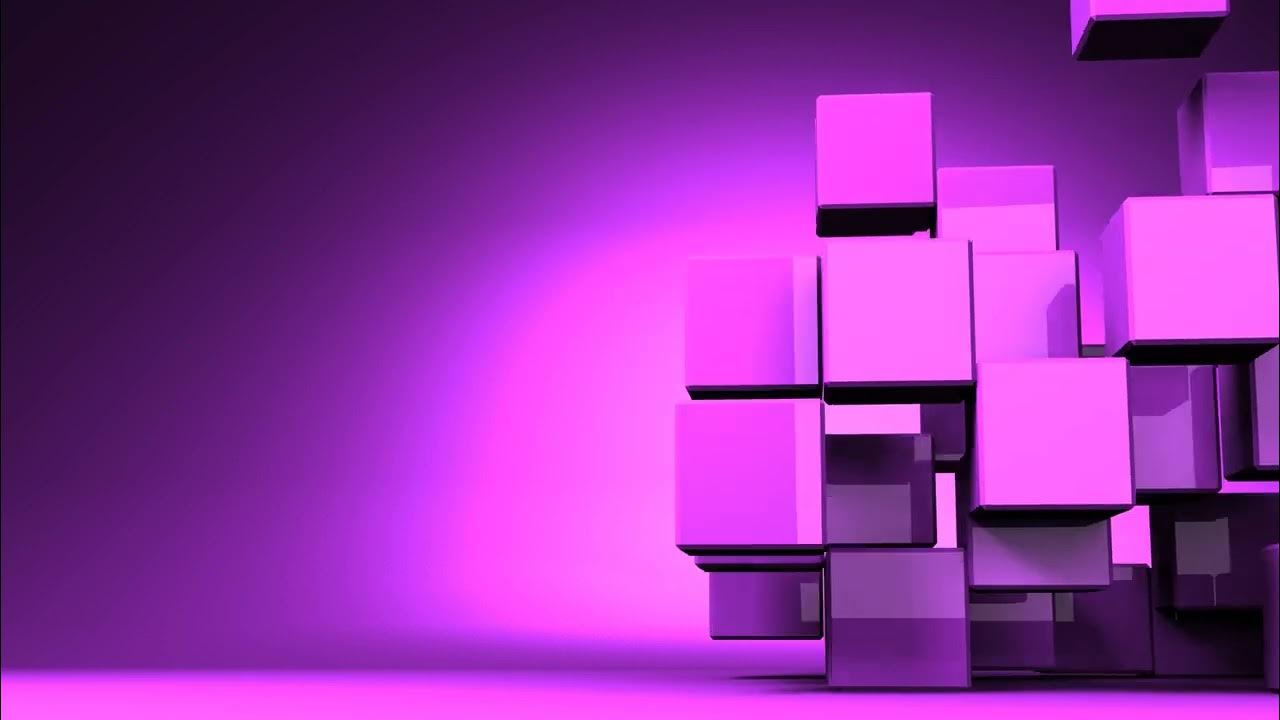 [1 hour]Purple Cubes on Purple background - Loop able Background ...