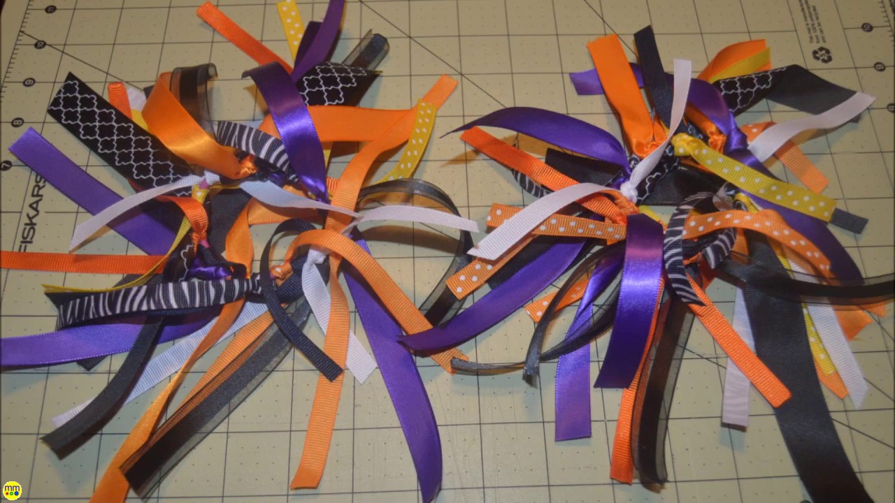 31 Days of Halloween: Day 18 - Halloween Firecracker Bows - YouTube
