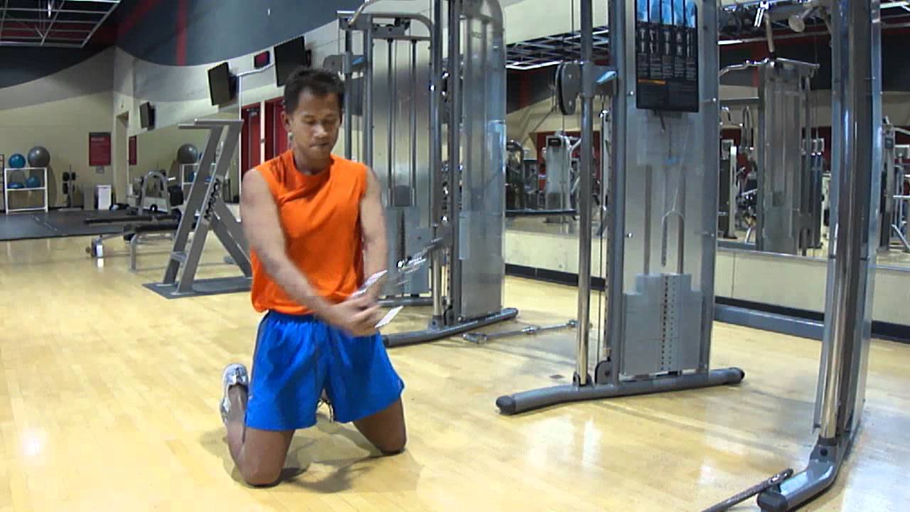 cable twist kneeling - YouTube