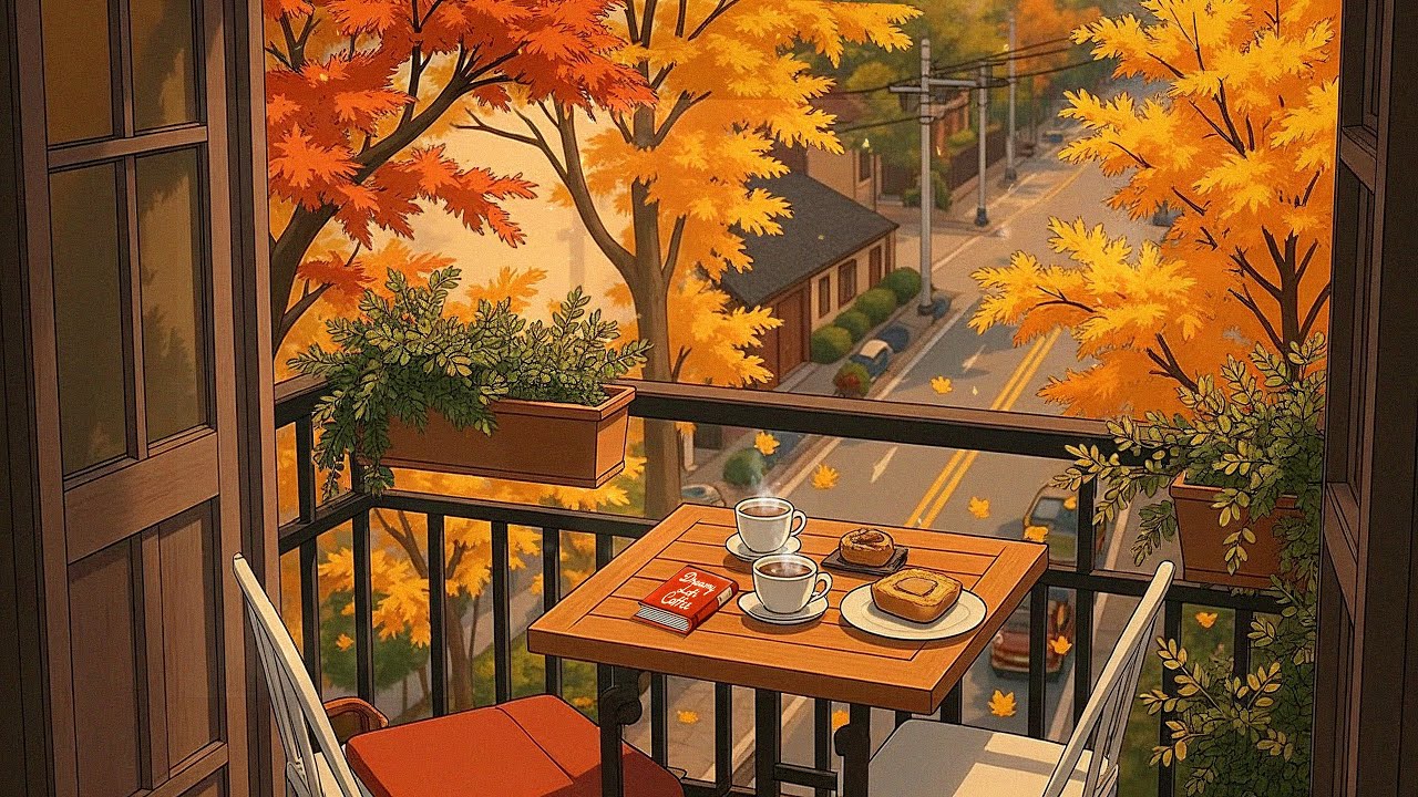Autumn Balcony Morning 🍂September Lofi ☕ Lofi Deep Focus to study ...