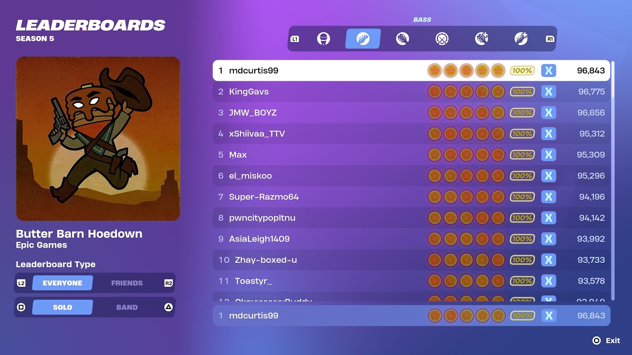 [Fortnite Festival S1 Revisit] Butter Barn Hoedown Expert Bass 100% FC ...