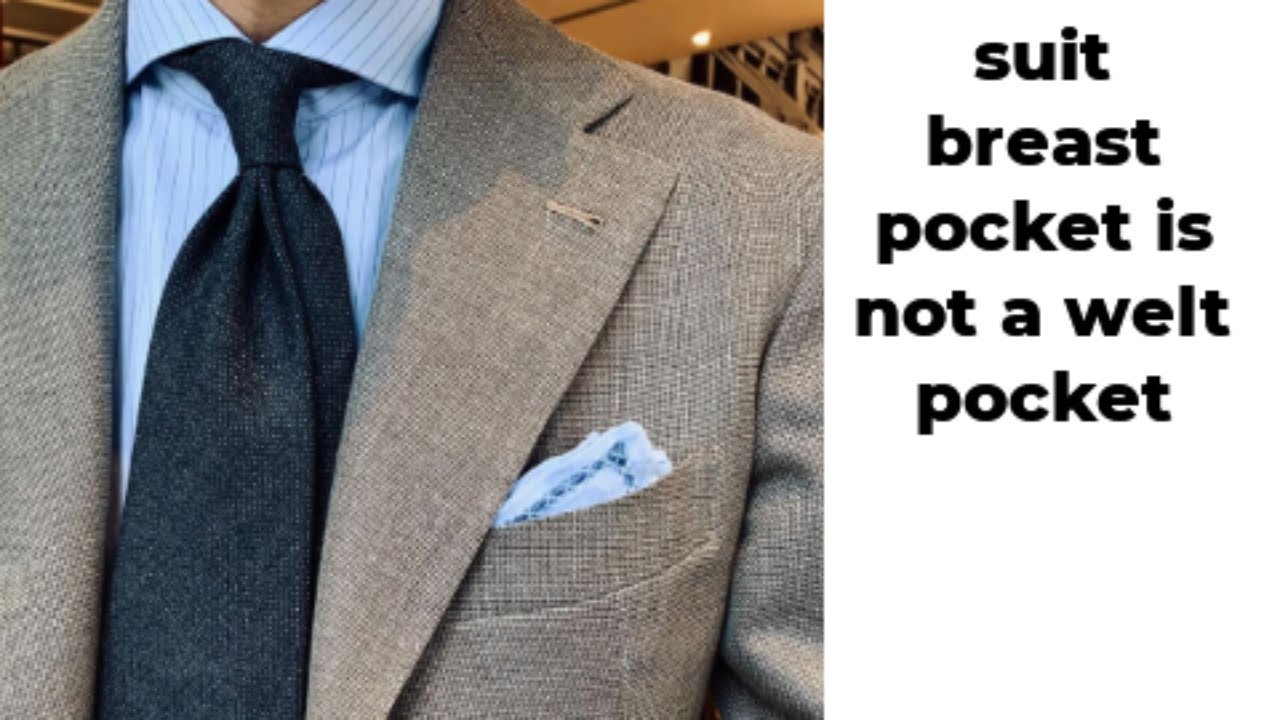 HOW TO MAKE A SUIT BREAST POCKET - YouTube