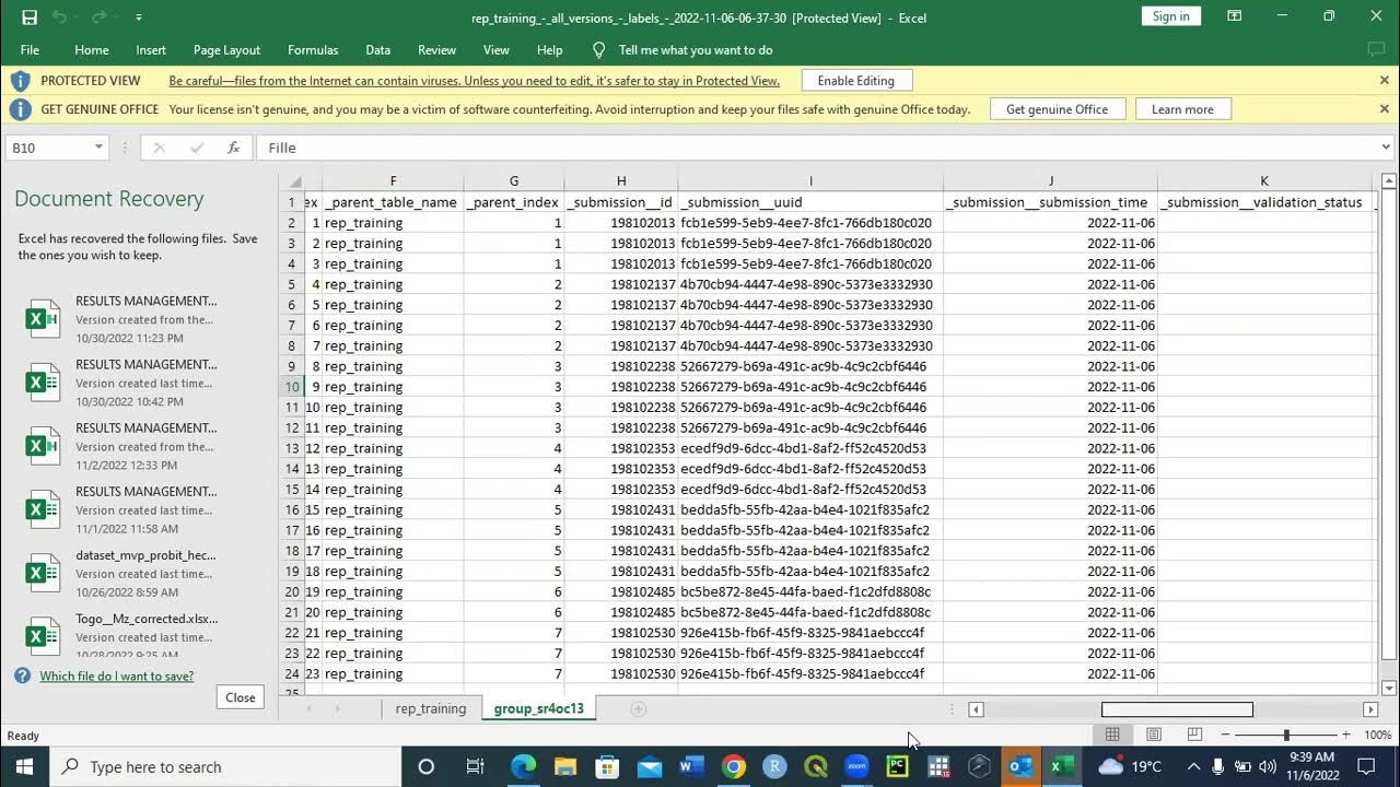 Traiter et analyser les questions repetees de Kobotoolbox dans Excel - YouTube