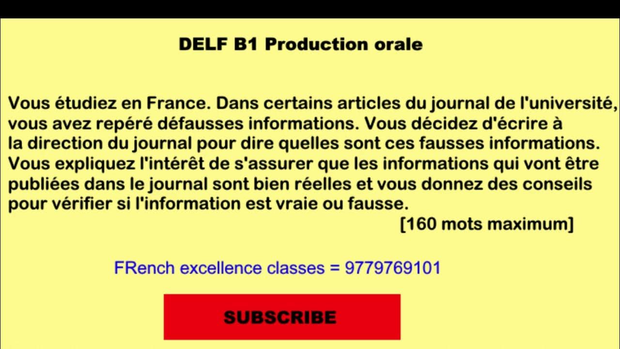 B1 production ecrite, #learnfrench #frencheducation # ...
