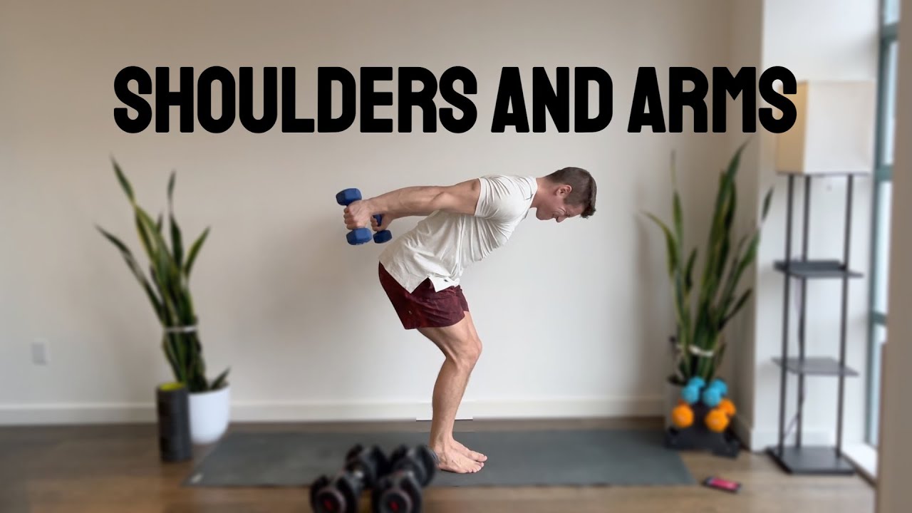 8 MIN AT HOME SHOULDERS AND ARMS WORKOUT // DUMBBELL WORKOUT // FOLLOW ...