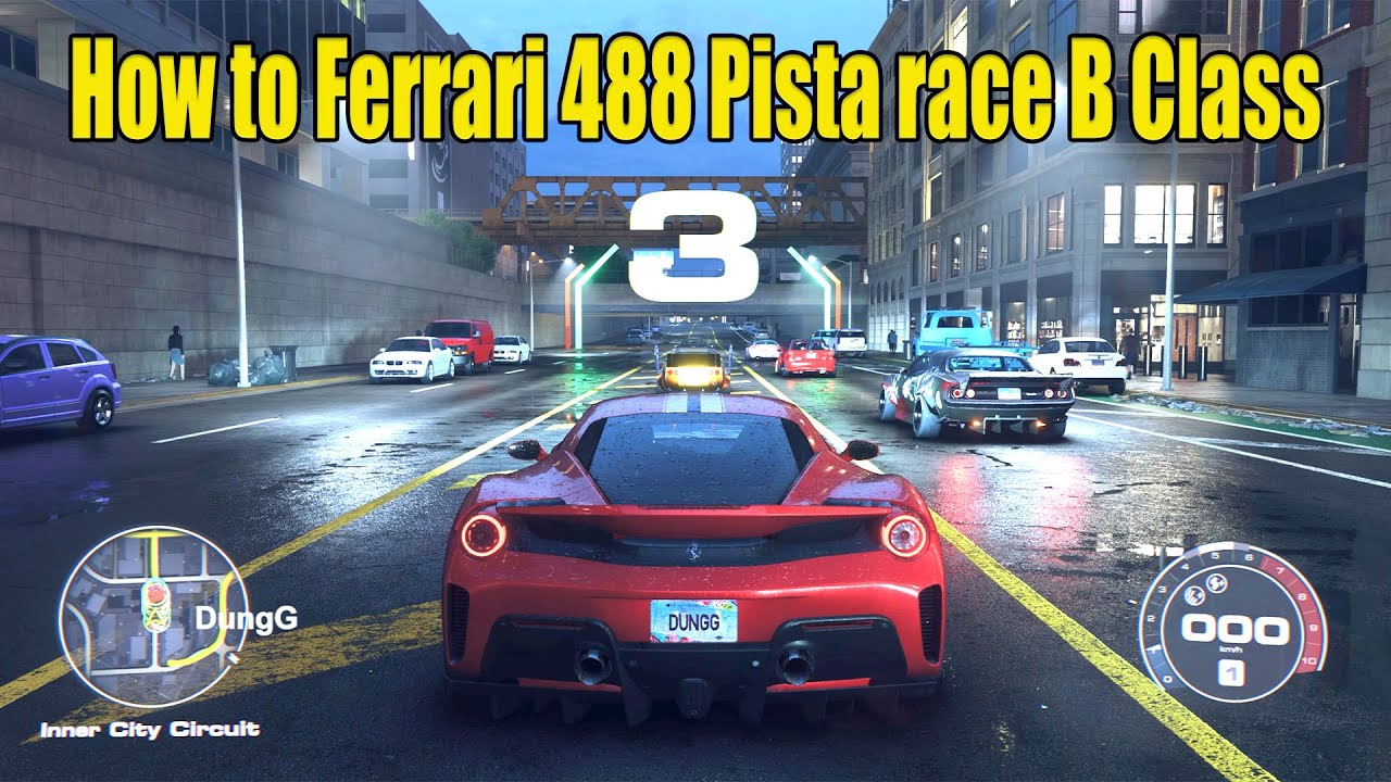 How to Ferrari 488 Pista race B Class in NFS Unbound - YouTube