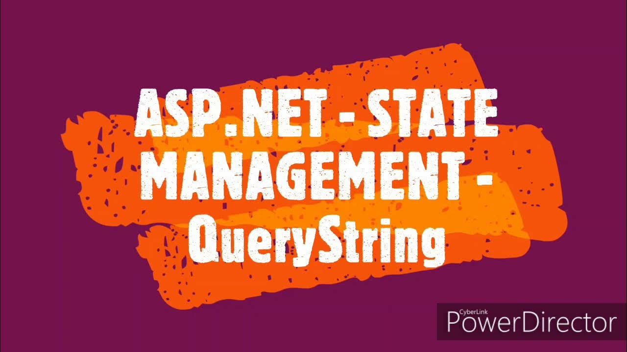 ASP.NET STATE MANAGEMENT PART4 - Query String - NITHIYAPRIYA PASAVARAJ - YouTube