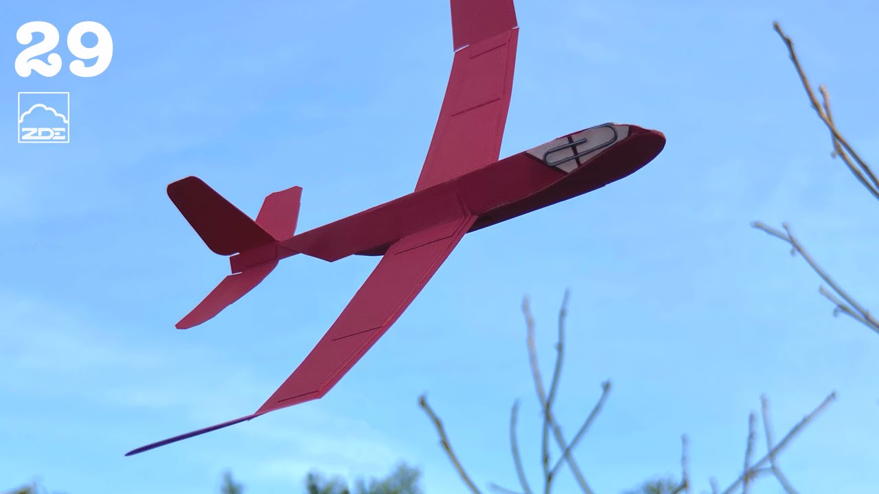 Card Stock Swept Wing Gamma Glider (episode 29) - YouTube