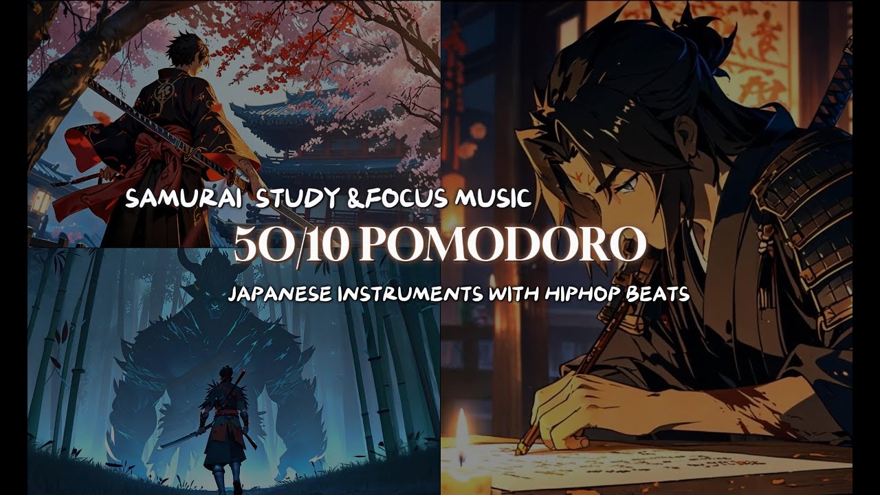 Samurai Inspired Study & Focus Music - 50 10 Pomodoro - Japanese ...