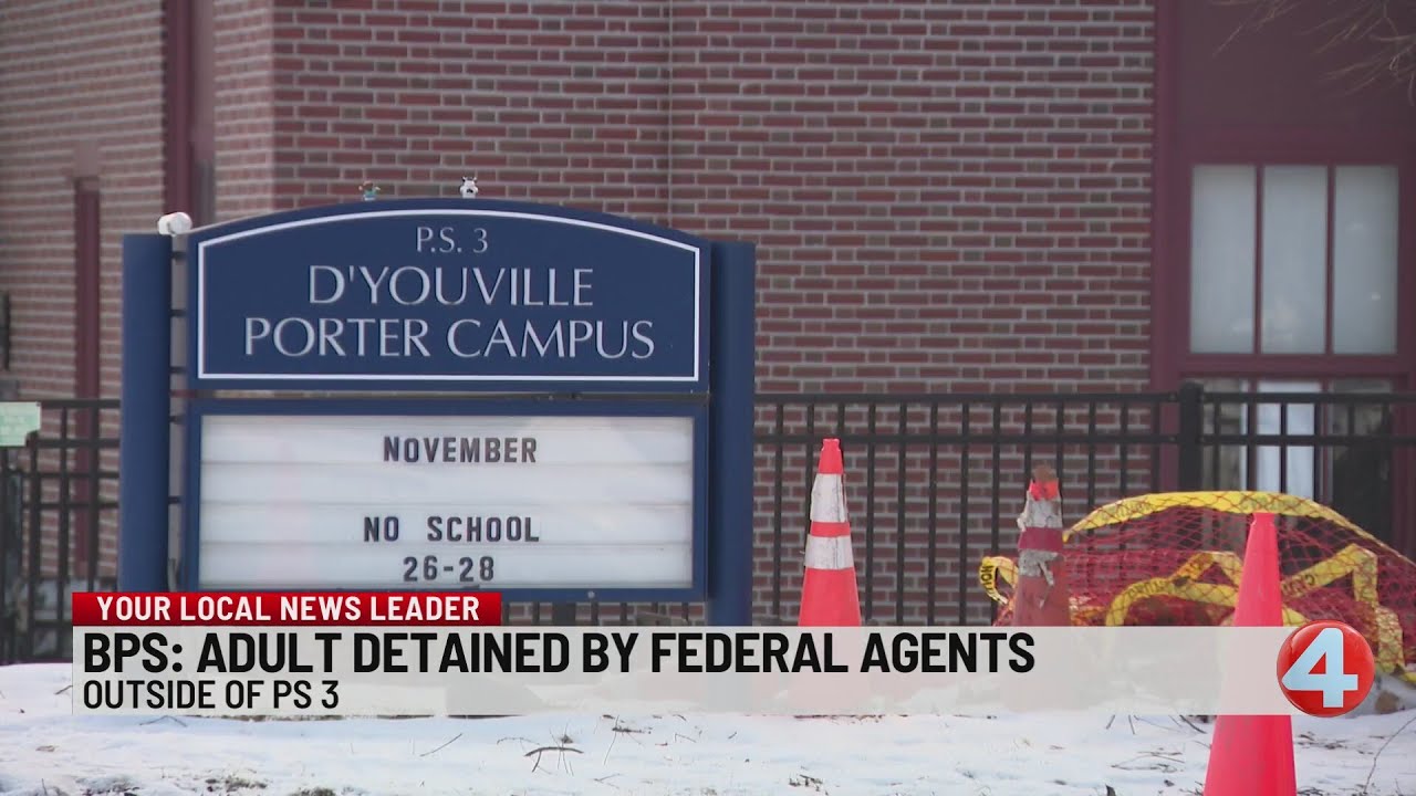 BPS: Adult detained by federal agents outside of PS 3 - YouTube
