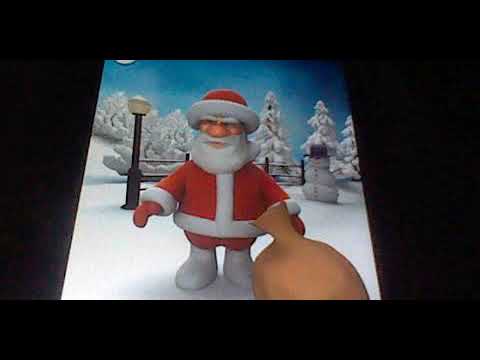 Talking Santa get tom here and hit a snowball - YouTube