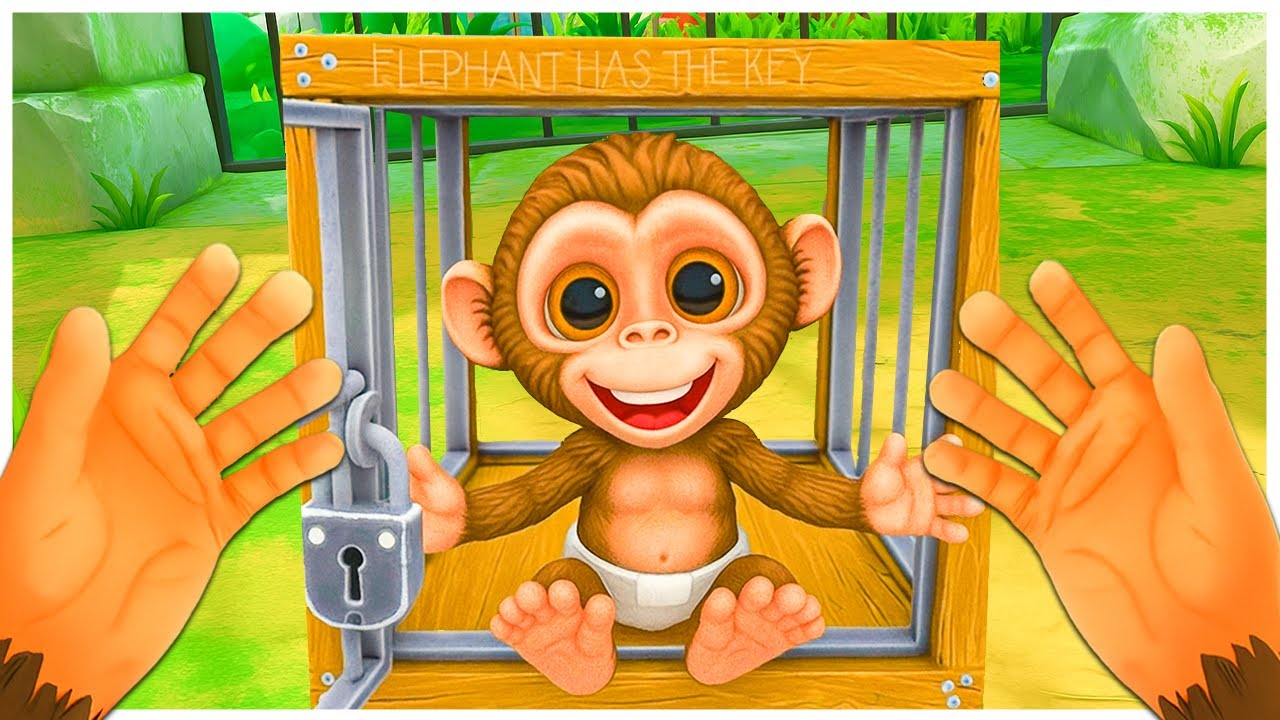 Helping The Baby Monkey Escape His CAGE - I Am Monkey VR - YouTube