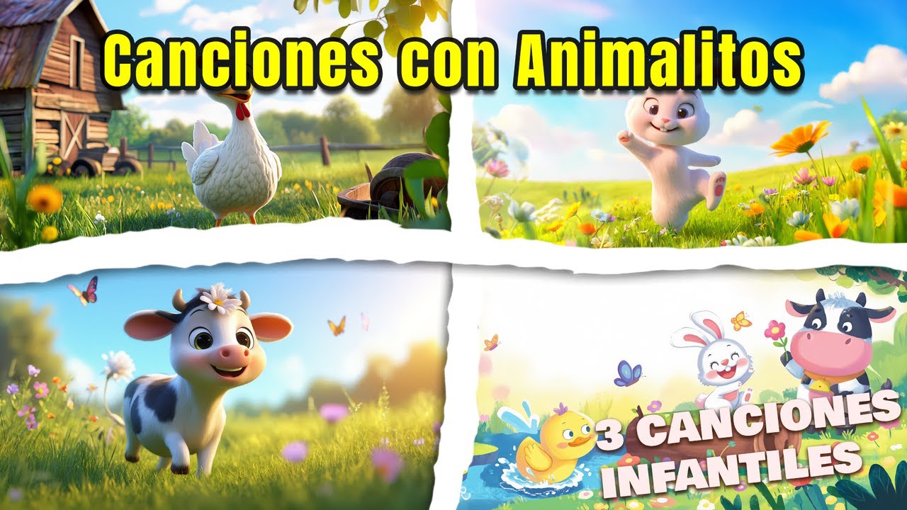 Risas y Alegría con Canciones de Animalitos 😂🎶 | Tres Canciones ...