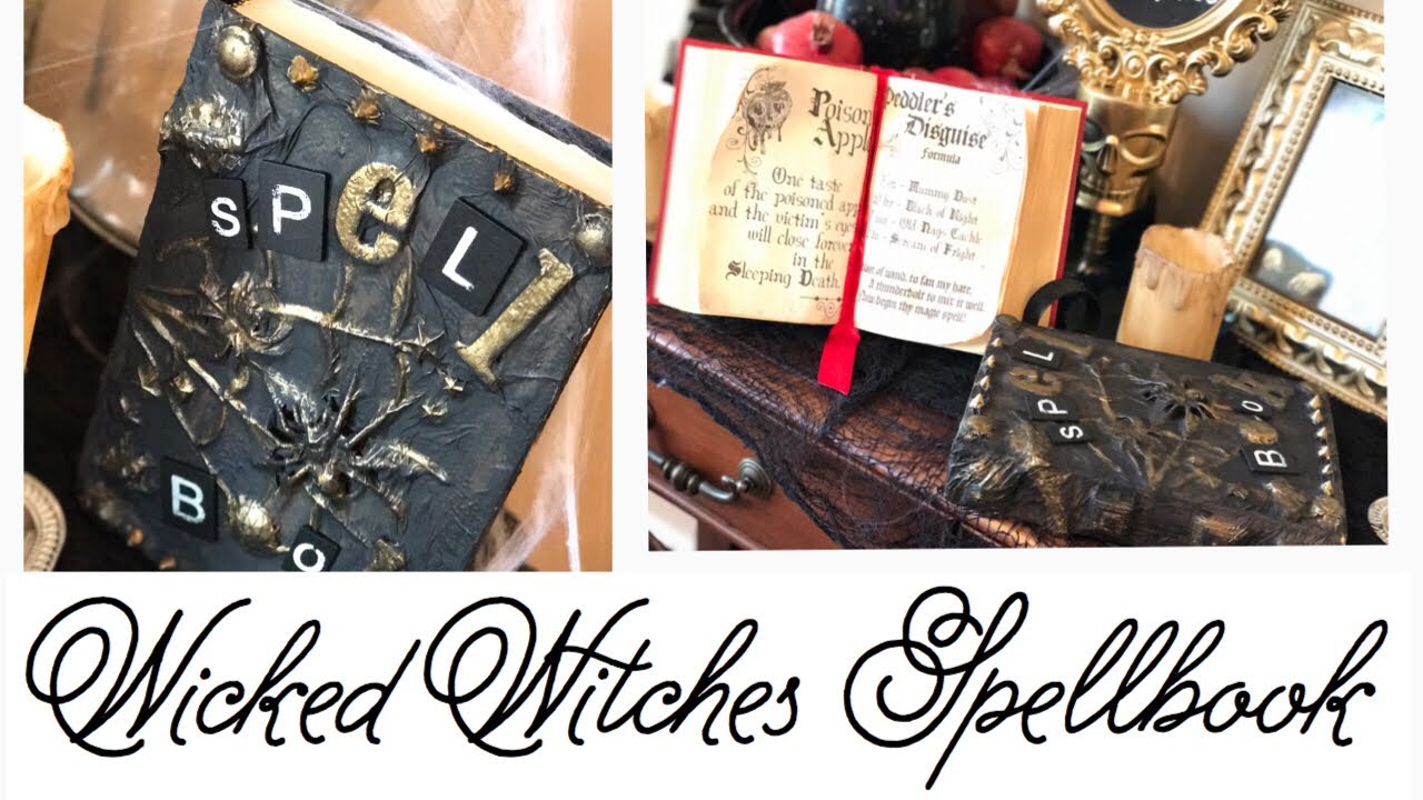 Diy Wicked Witches Spell Book with stuff you already have! - YouTube
