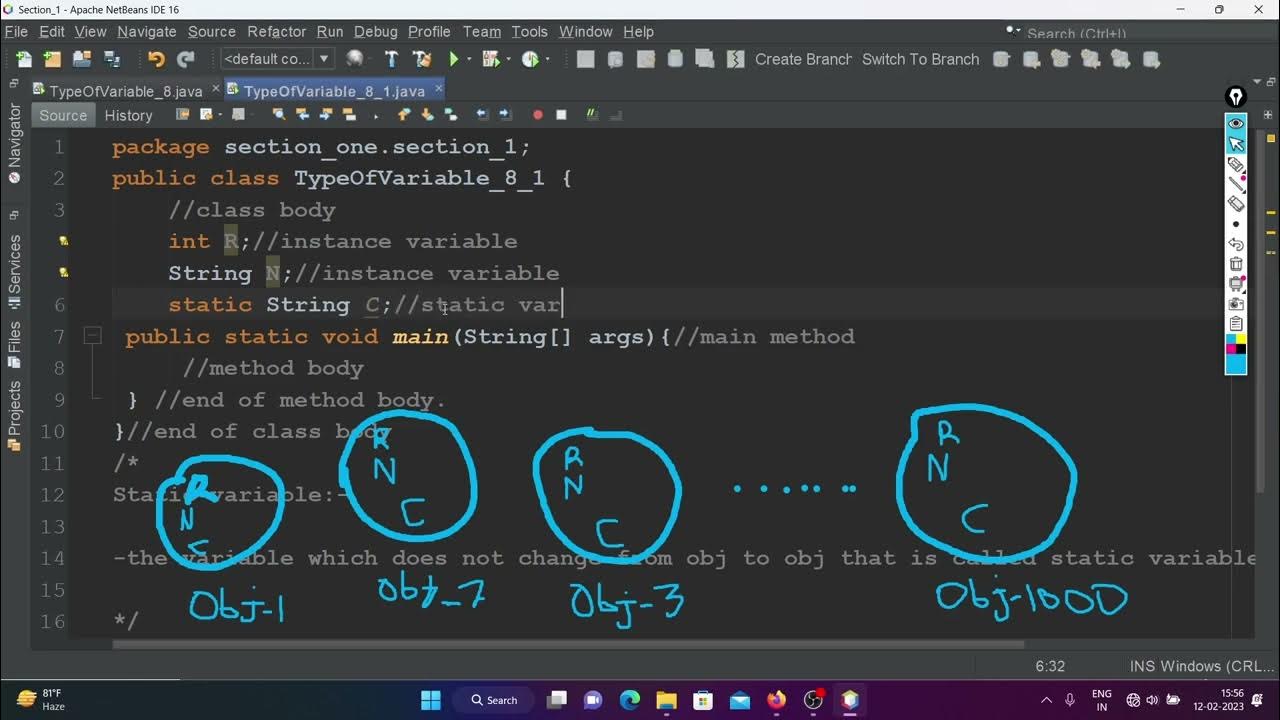 #21- Static Variable | Instance variable | Learn Complete #java in Hindi | Java Standard Edition ...