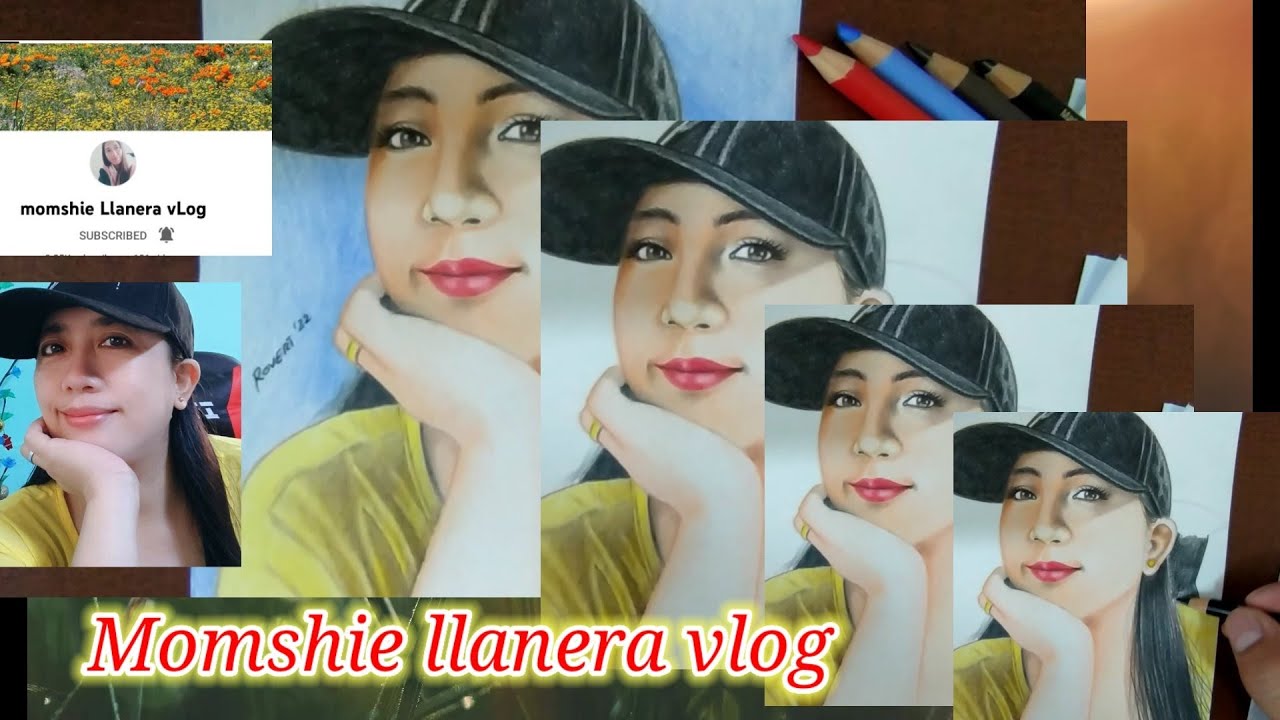 100 drawing challenge|21-100|portrait drawing momshie llanera vlog ...