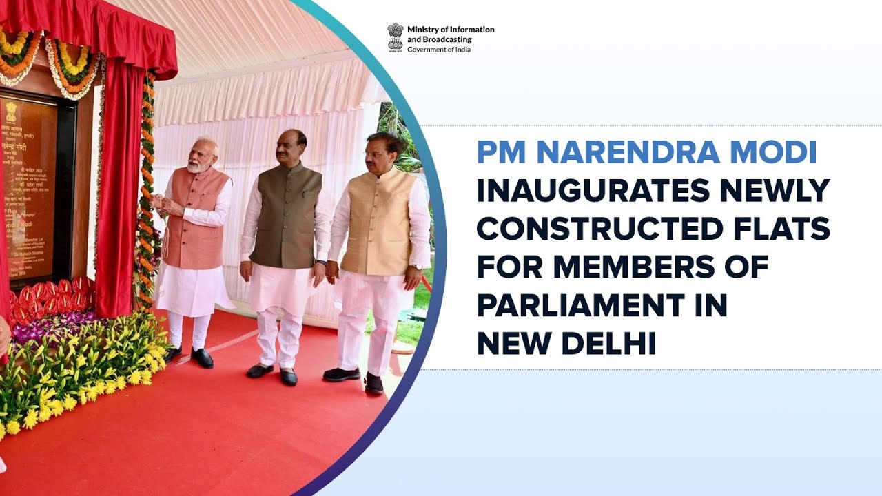 PM Narendra Modi inaugurates newly constructed flats for Members of ...
