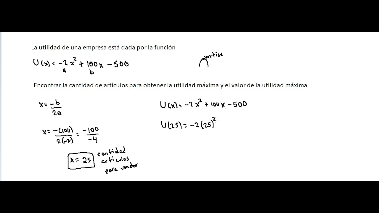 utilidad máxima - YouTube