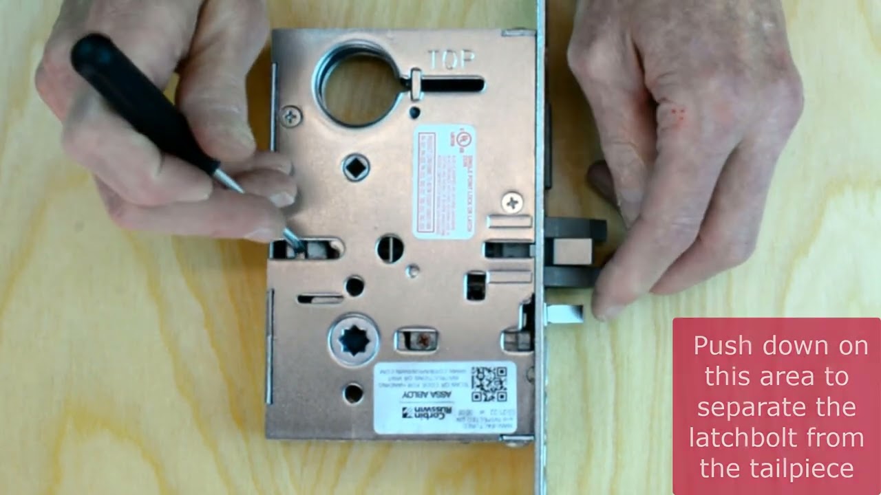 ML2000 Series Mortise Lock - How to Change Handing with Locking Pin ...