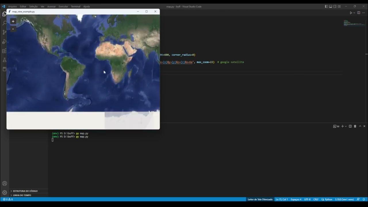Inserindo mapa no tkinter com Python!! - YouTube