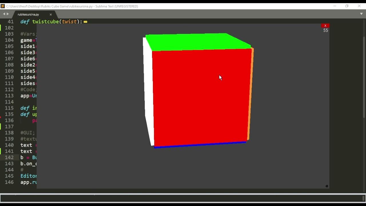 My Rubik's Cube in Python. - YouTube