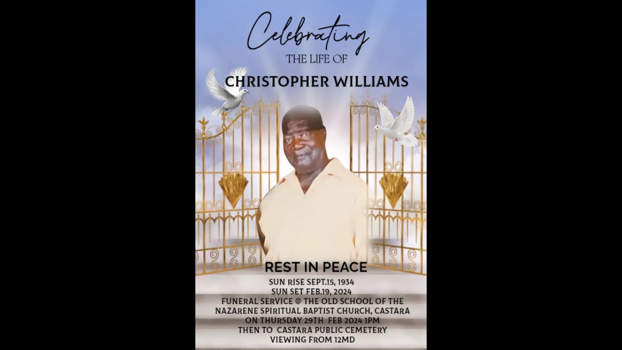 FUNERAL UNEDITED Funeral Service of Christopher Williams - YouTube
