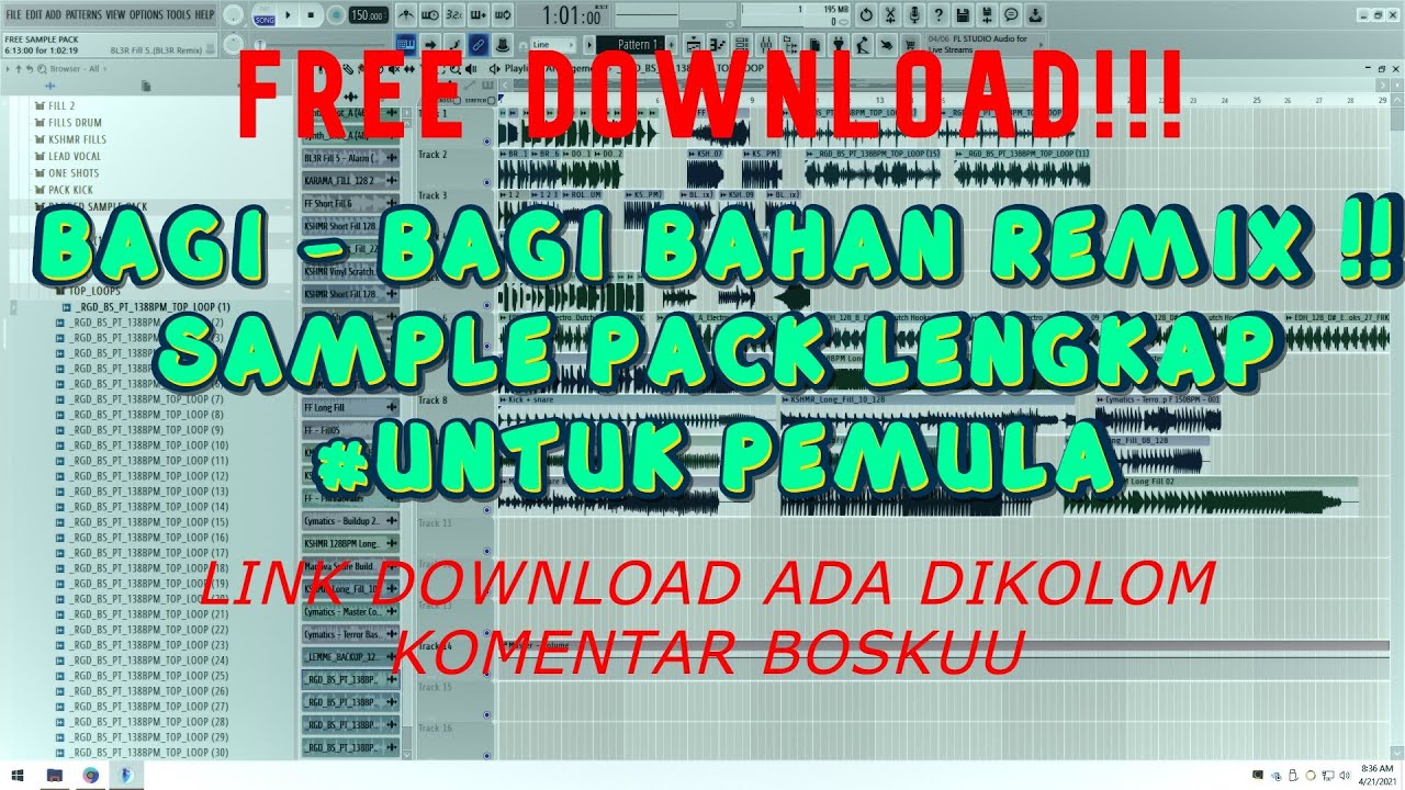 BAGI - BAGI BAHAN REMIX !! SAMPLE PACK LENGKAP #UNTUK PEMULA - YouTube