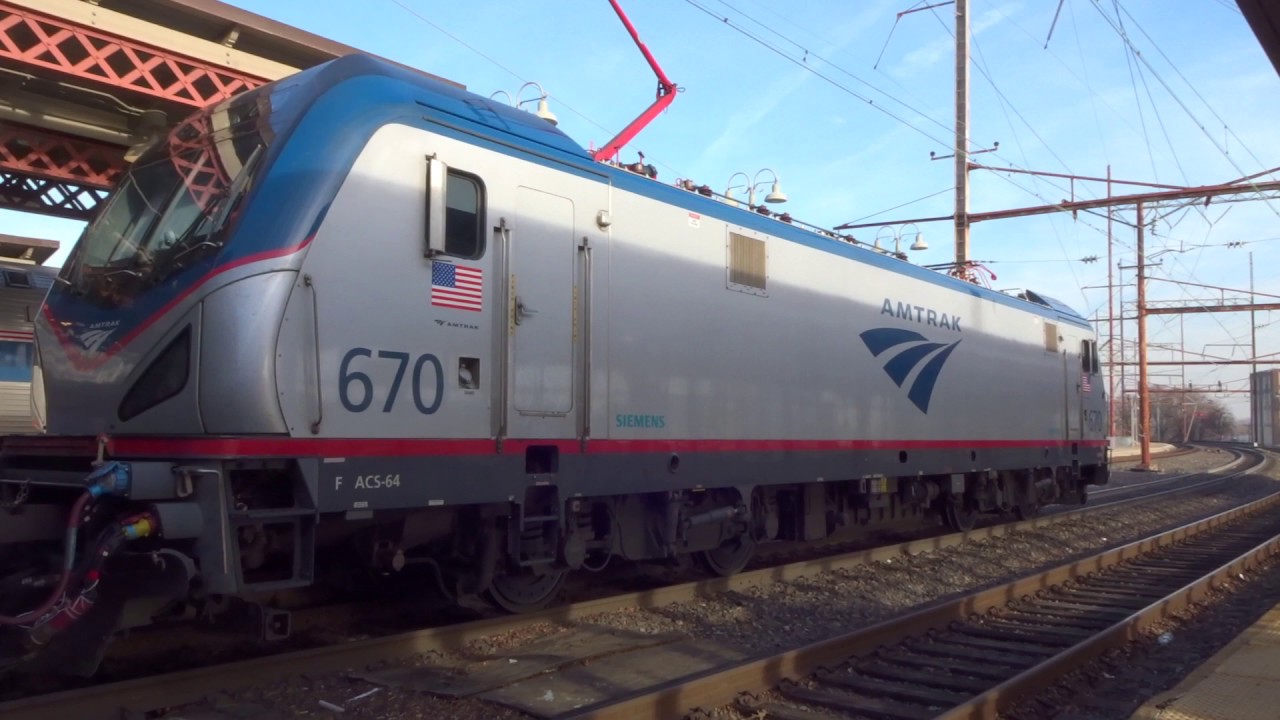 Amtrak: Boston MA bound ACS-64 670+Amfleet I Northeast Regional leaving ...