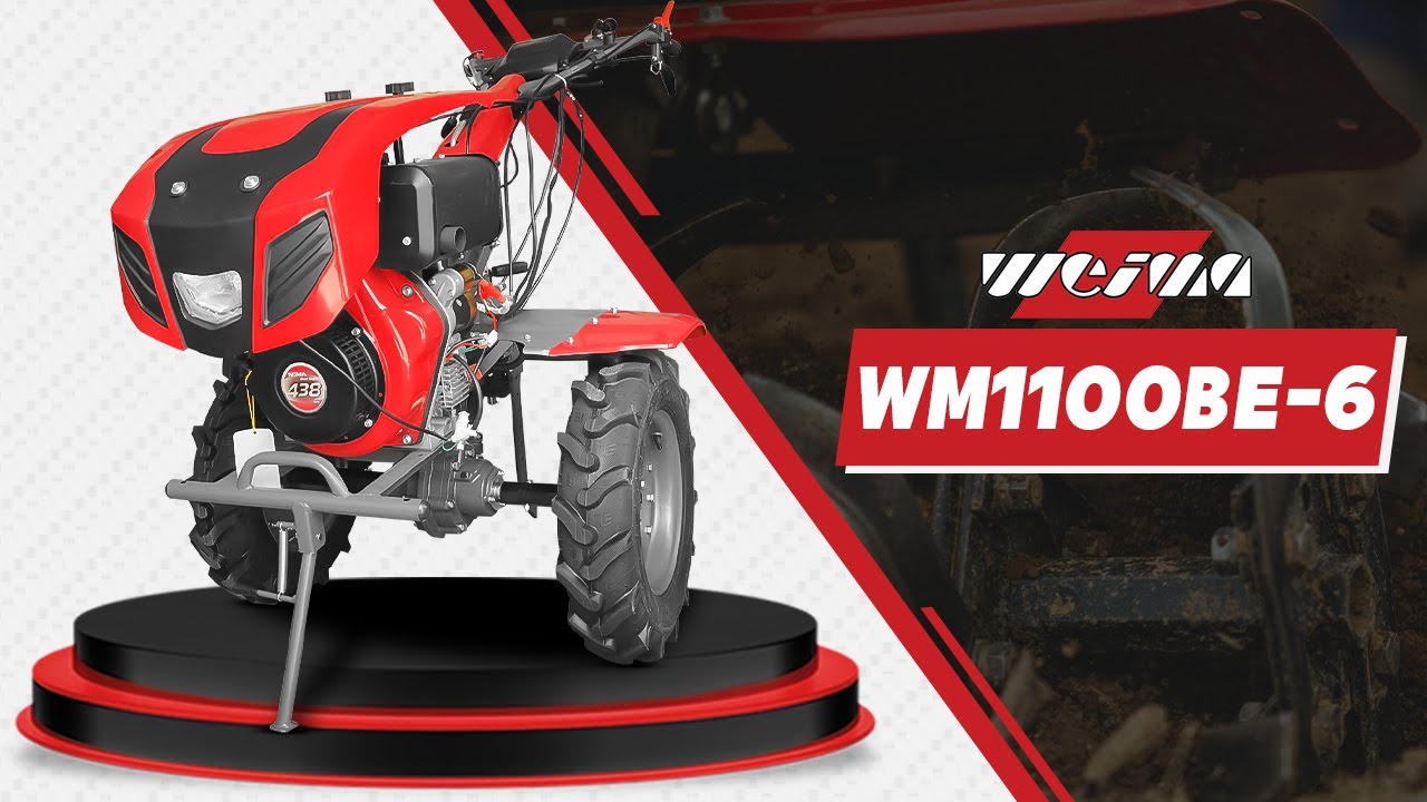 Motocultor Weima WM1100BE-6 cu diferential blocabil - YouTube