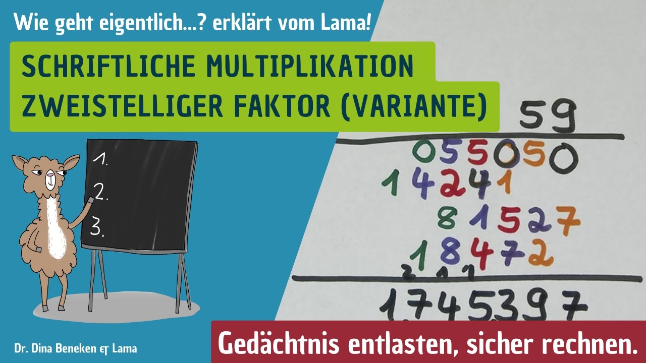 Schriftliche Multiplikation (Variante), zweistelliger Faktor: Sicher ...