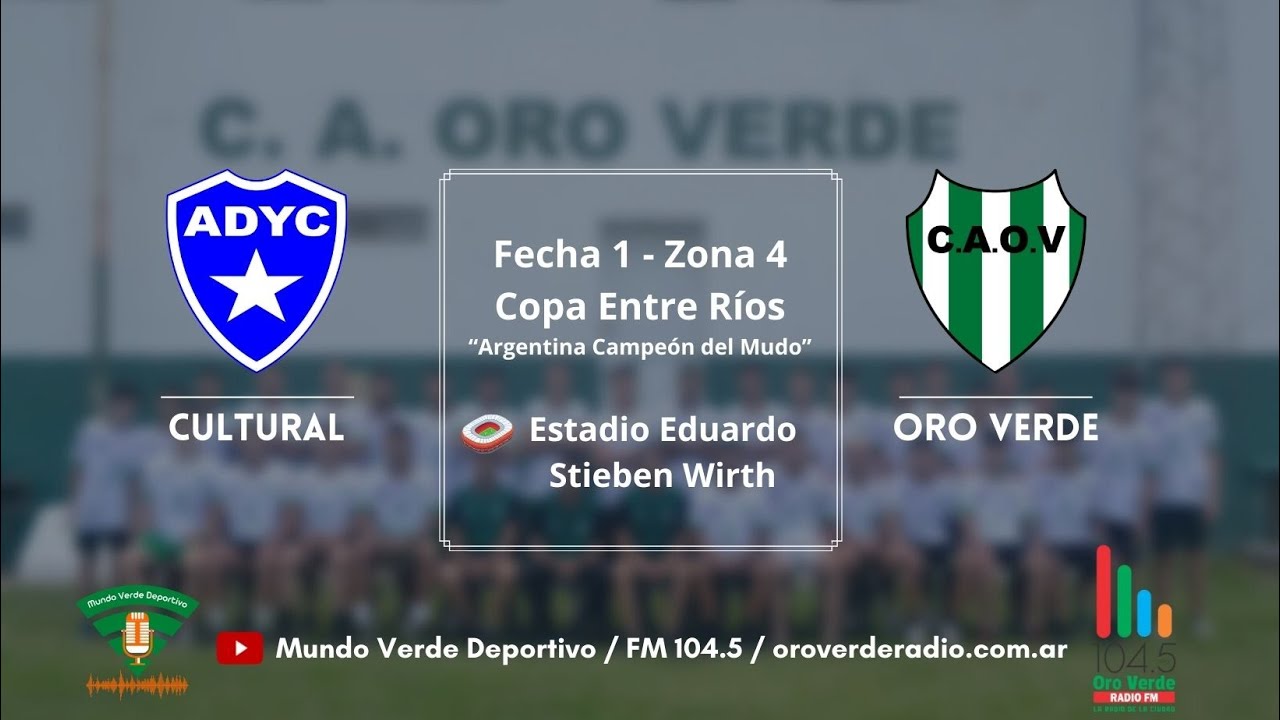 Cultural (crespo) - Oro Verde / Fecha 1 - Zona 4 - Copa Entre Ríos ...
