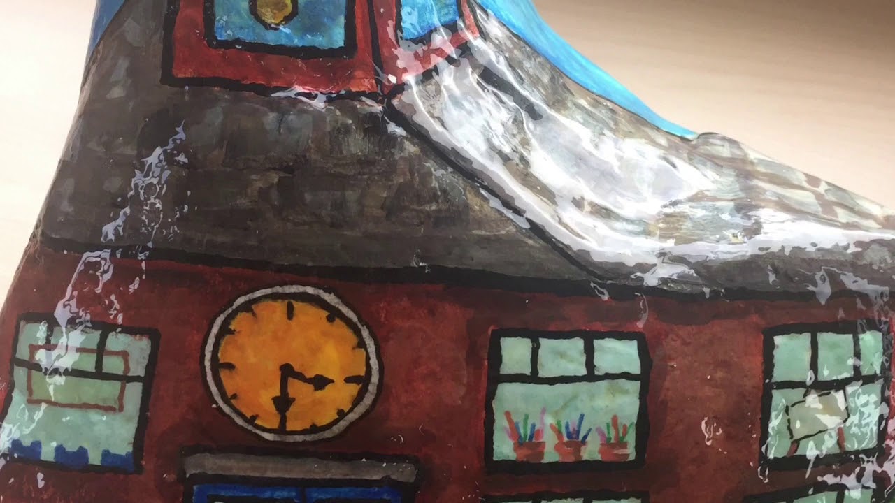 Rock Painting - Fairy Houses -School - YouTube
