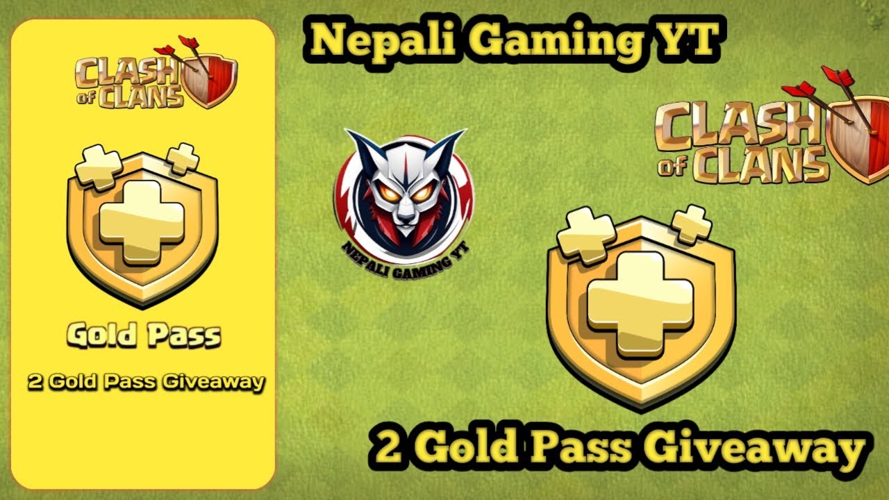 Giveaway 2 Gold Pass || base visit|| COC || Live Battle - YouTube