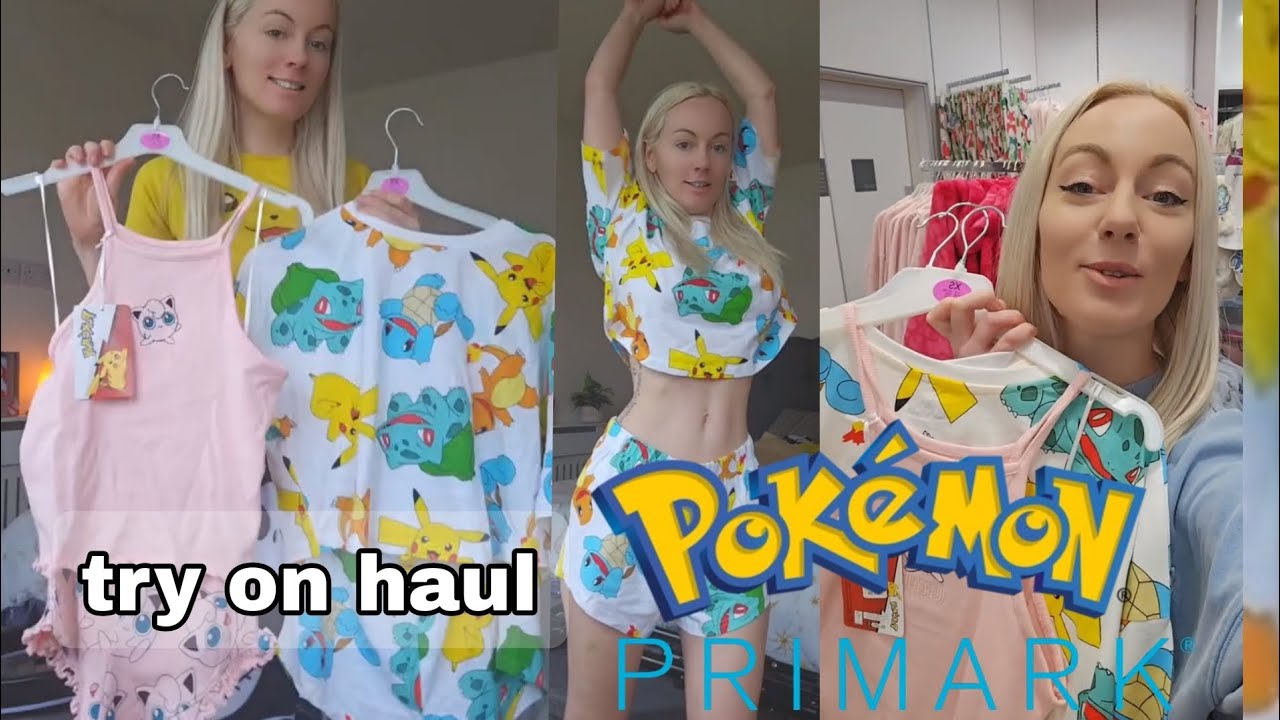 Primark Pyjama Try On Haul - Pokemon & Monsters Inc - YouTube