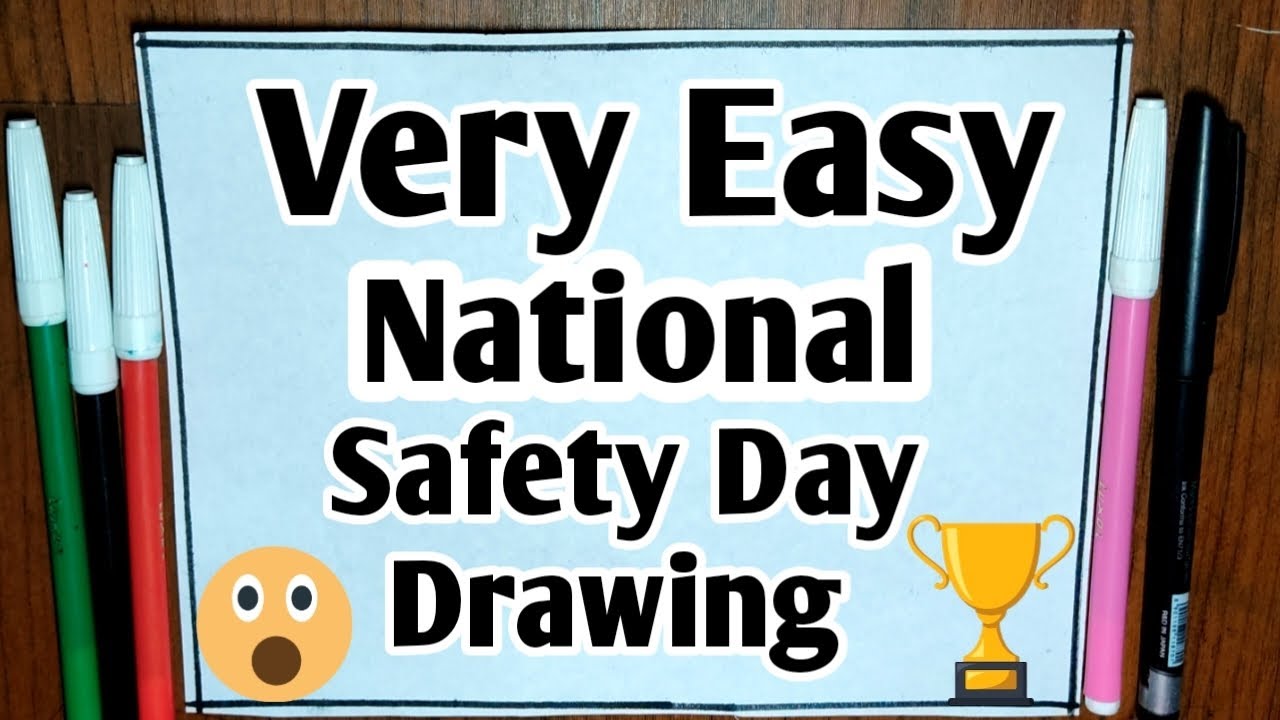 National Safety Day Drawing Easy /Safety Day Drawing /How to Draw ...