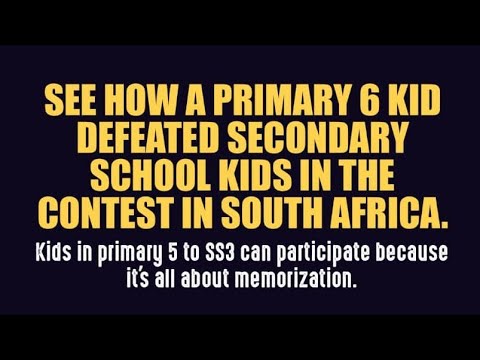 Primary 6 kid defeated secondary school kids in the contest in South ...