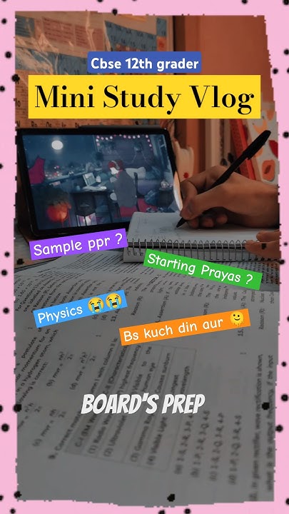 Board's prepration 😭 Mini STUDY VLOG 📚#class12#exam#motivation#minivlog#books#study#studyvlog# ...
